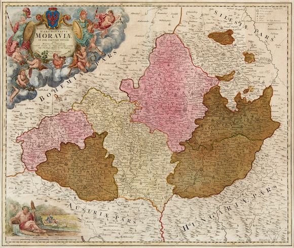 Bonhams : Ten framed maps of Bohemia and Moravia