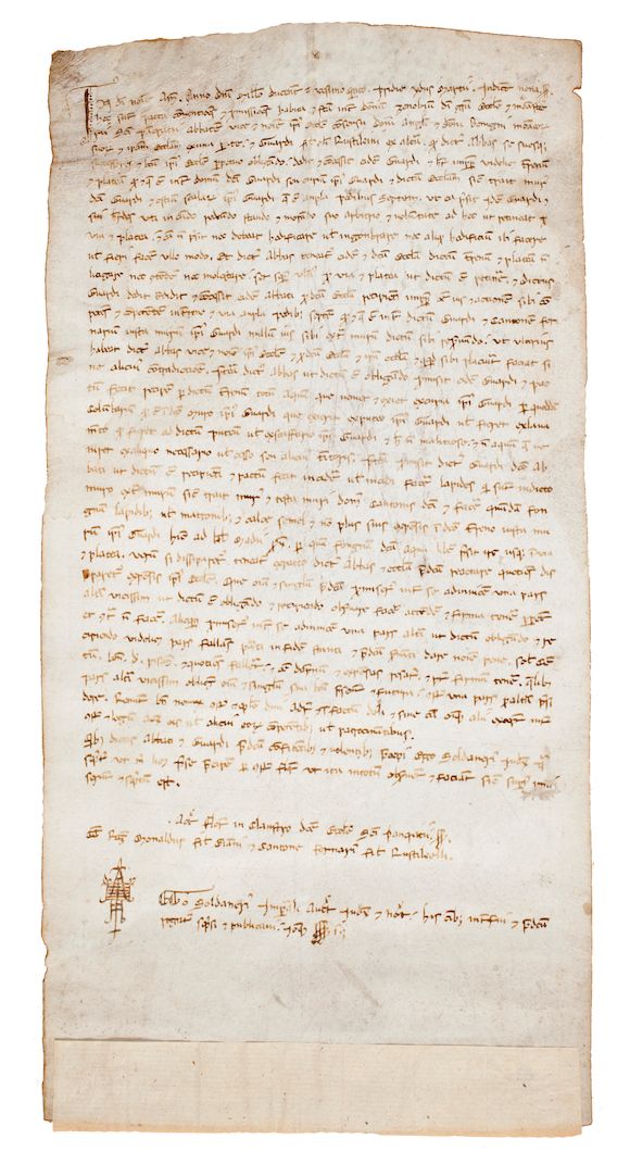 Bonhams : MEDIEVAL MANUSCRIPT. Manuscript in Latin on vellum, being a ...