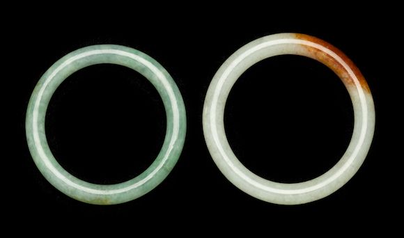Bonhams : Two jadeite bangles