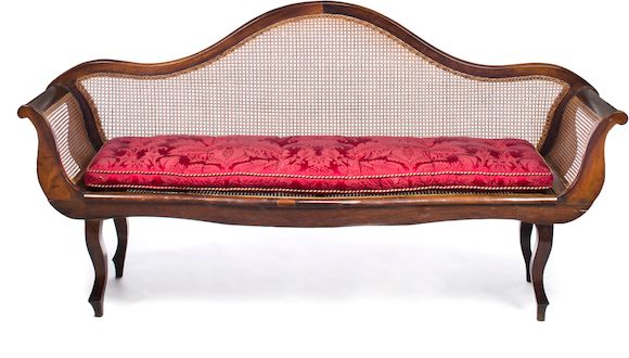 Bonhams : A Brazilian Rococo style jacaranda and caned canape mid-late ...