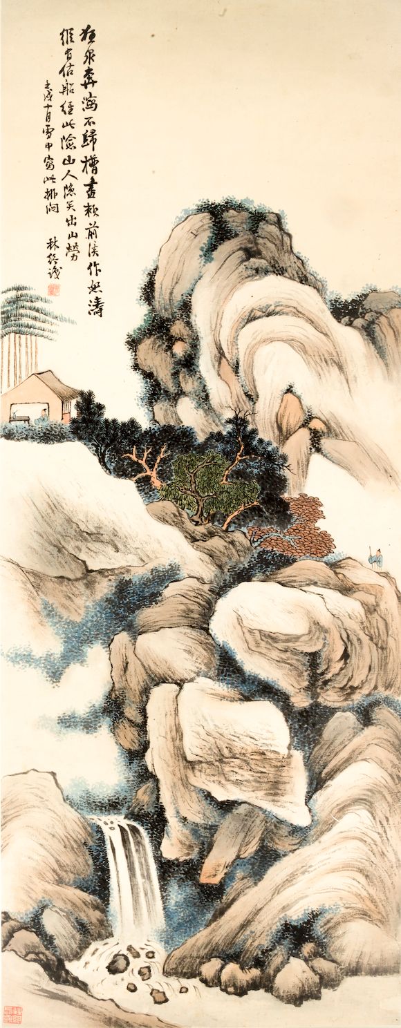 Bonhams : Lin Shu (1852-1924) Landscape, 1922