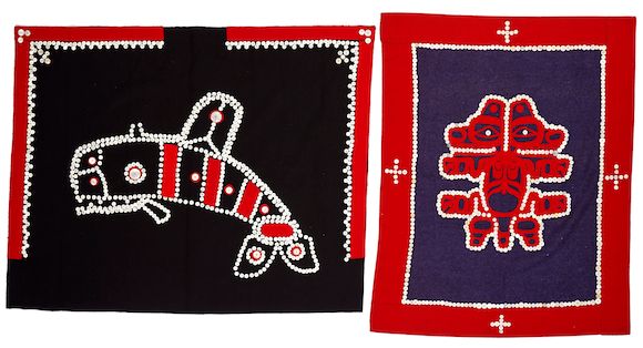 Bonhams : Two Northwest Coast button blankets