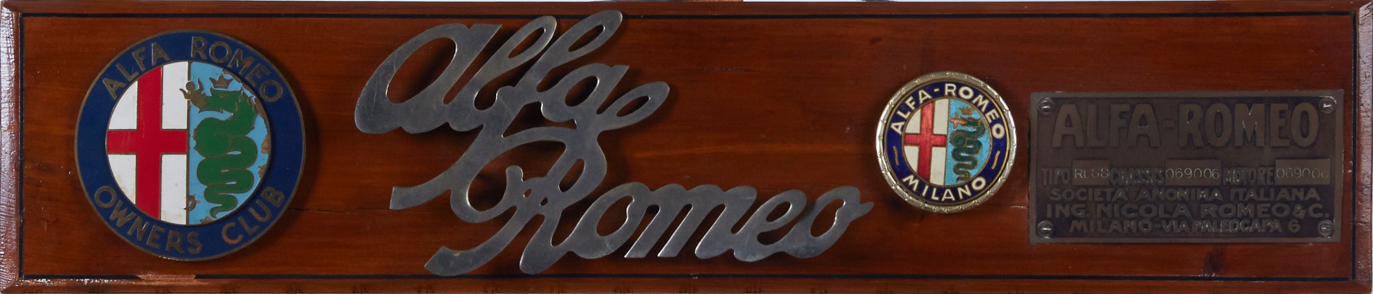 Bonhams Cars : An RLSS 22/90 Alfa Romeo wall decoration,