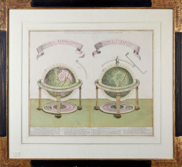 Bonhams : LOTTER, TOBIAS CONRAD. Globus Terrestris ad Sphaeram obliquam ...