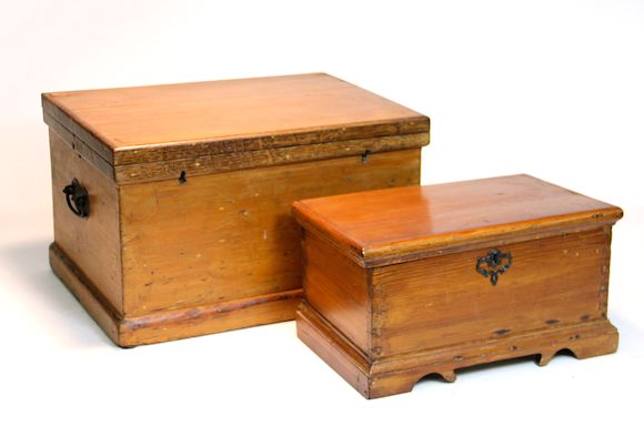 Bonhams : Two American or Continental pine miniature chests late 18th ...