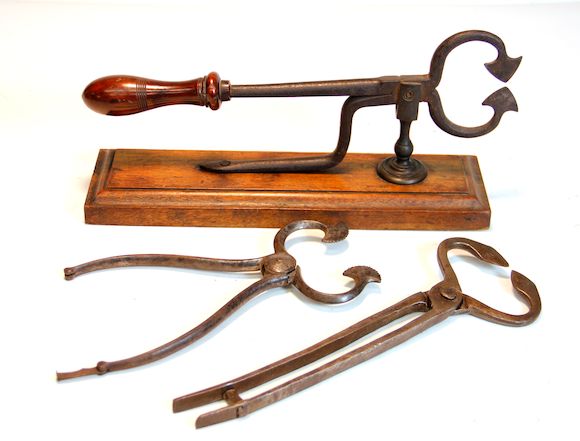 Bonhams : Three iron and steel sugar nippers 18th/early 19th century