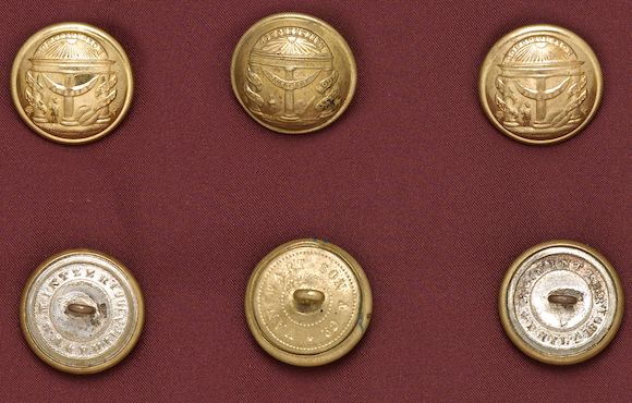 Bonhams : A lot of three Georgia buttons