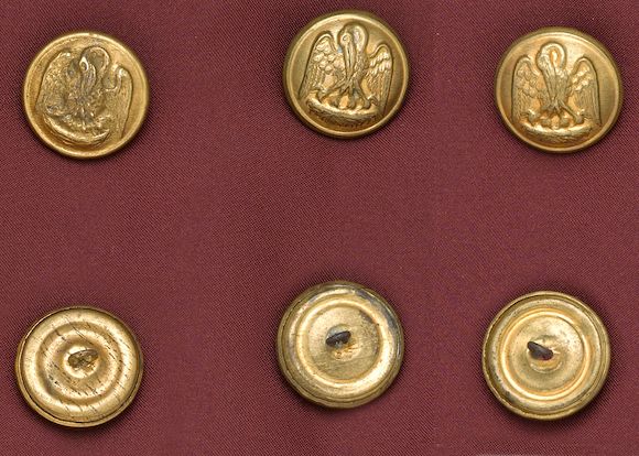 Bonhams : A lot of three State of Louisiana buttons