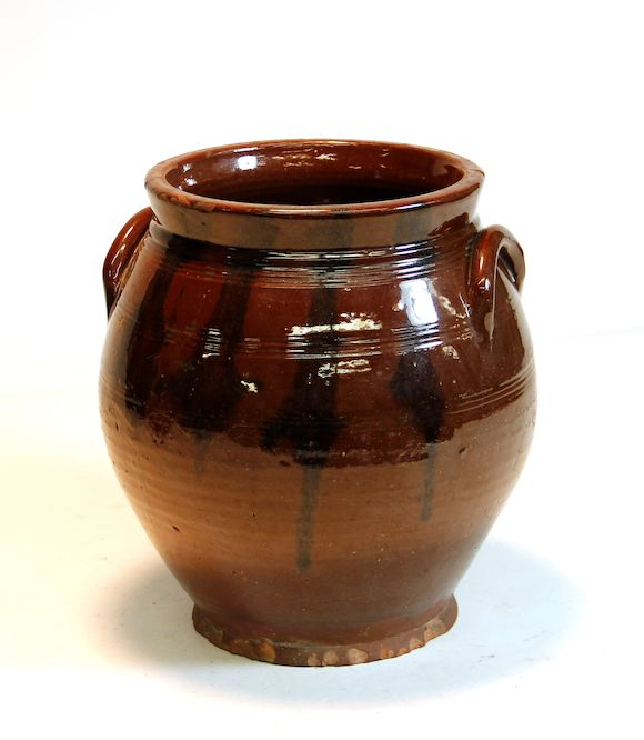 Bonhams : A glazed redware jar mid Atlantic states