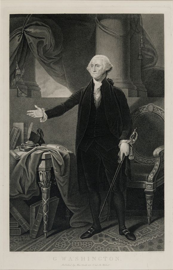 Bonhams : Cornelius Tiebout (1773 or 1777-1832) after Gilbert Stuart ...