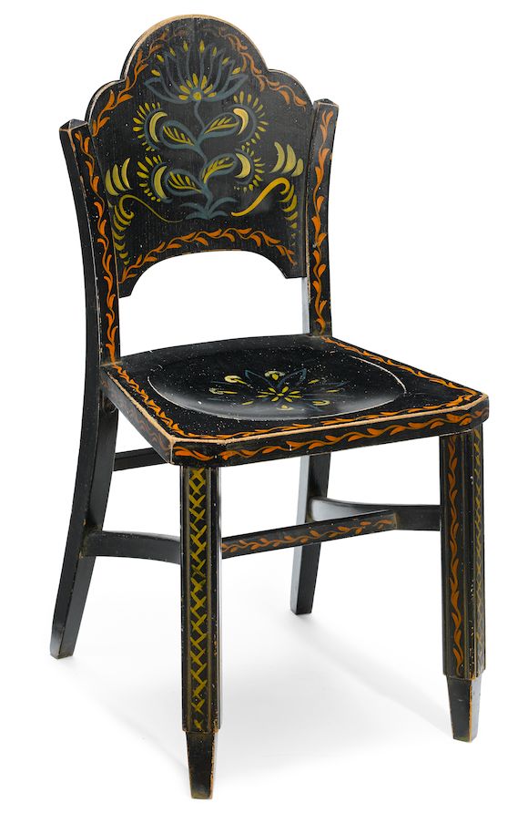 Bonhams : A Mary Colter painted wood chair designed circa 1929 for La ...