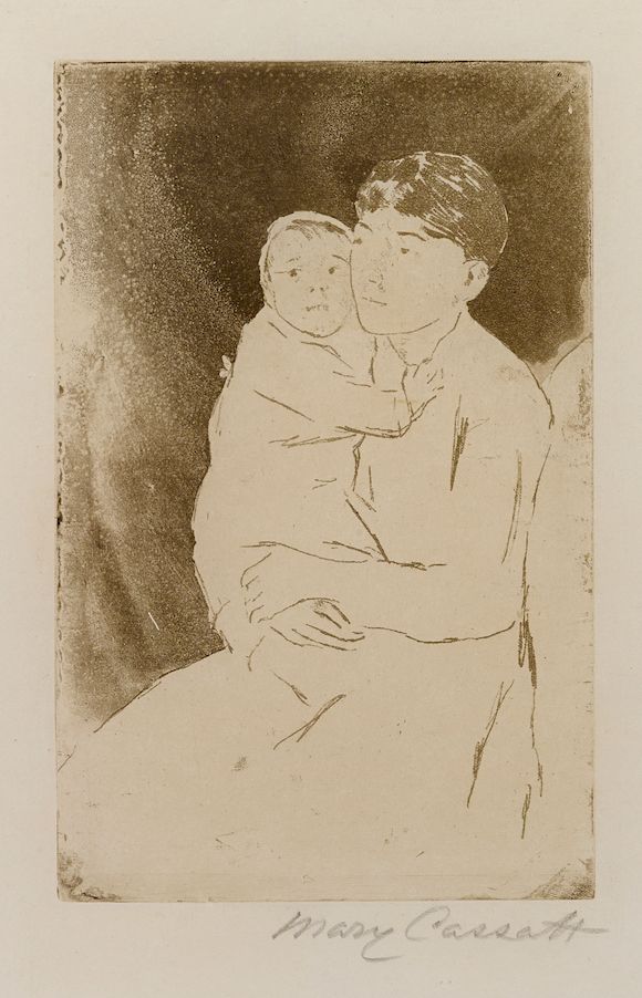 Bonhams : Mary Cassatt (1844-1926); Nurse and Baby Bill (No. 2);