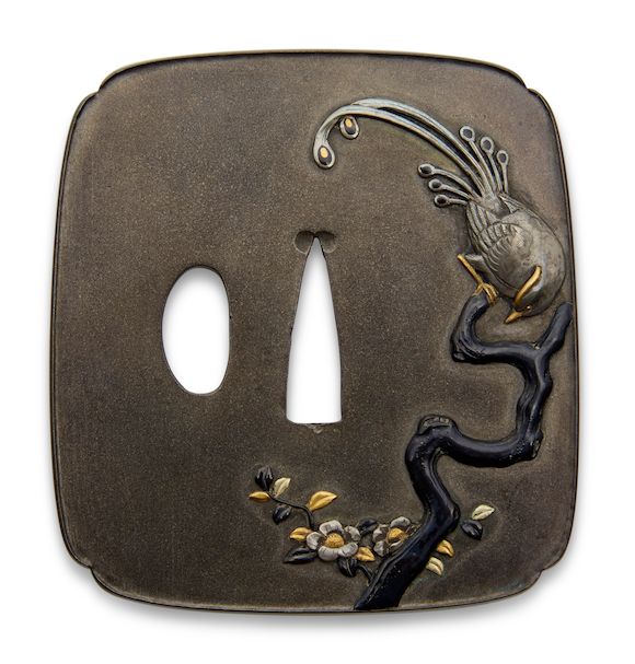 Bonhams : A shibuichi tsuba By Kawarabayashi Hidekuni, late Edo period ...