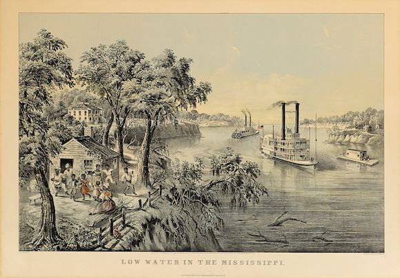 Bonhams : Currier & Ives (Publishers); 'Low Water' in the Mississippi;