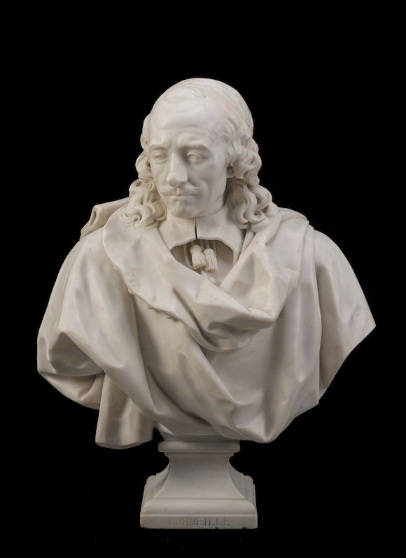 Bonhams : A French marble portrait bust of Pierre Corneille (French ...
