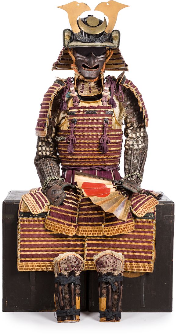 Bonhams : A fine Daimyo armor with a nanban style menpo Edo period (18th century)