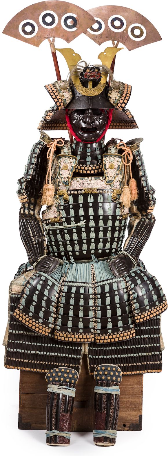 Bonhams : A black lacquer Daimyo armor with a mogami do The helmet by ...