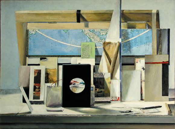 Bonhams : Richard Shaffer (American, born 1947) Bodegon VII Maps and ...