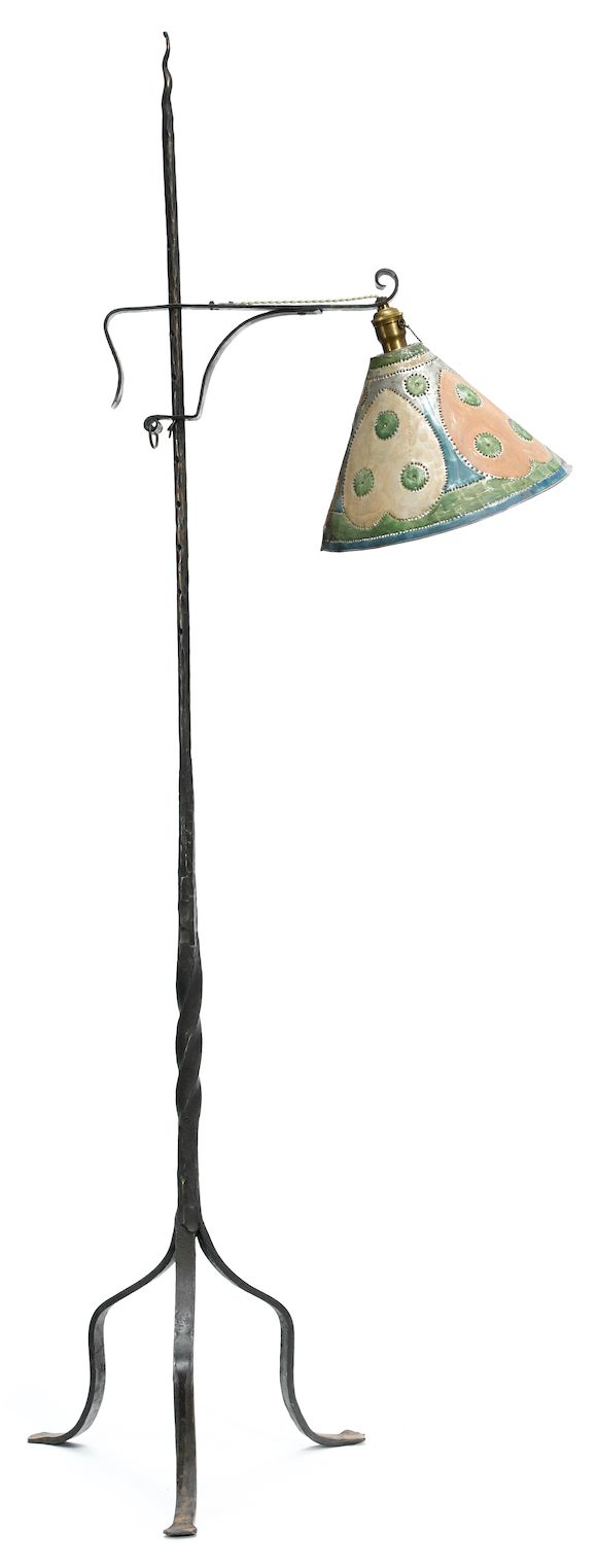 Bonhams : A Mary Colter painted metal and wrought iron floor lamp ...