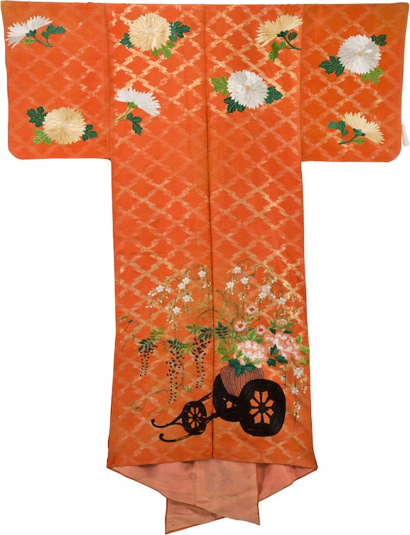 Bonhams : A nuihaku noh costume Edo period, circa 1800, the embroidery ...