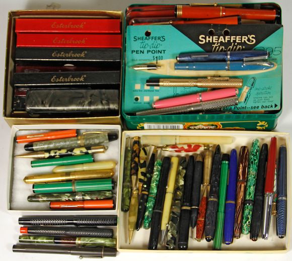 Bonhams : VARIOUS MAKERS: Lot of Approx. 80 Vintage Fountain Pens, Dip ...