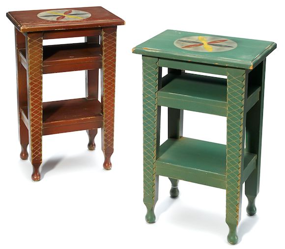 Bonhams : Two Mary Colter painted wood nightstands manufactured by ...