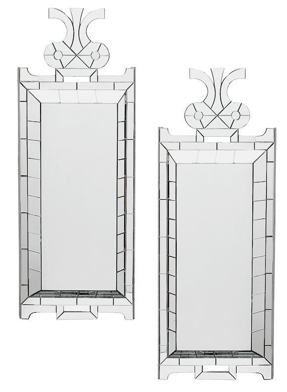 Bonhams : A pair of Karl Springer wall mirrors designed circa 1975 for ...
