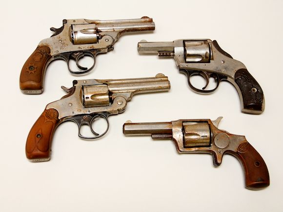 Bonhams : A lot of four late 19th century American revolvers
