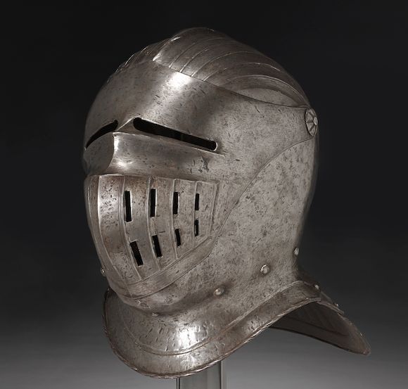 Bonhams : A fluted close helmet in the Maximilian style of the early ...