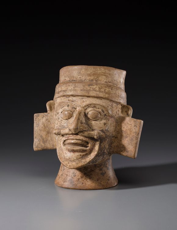 Bonhams : Aztec, Eastern Nahua, Head Vessel, ca. A.D. 1300-1521