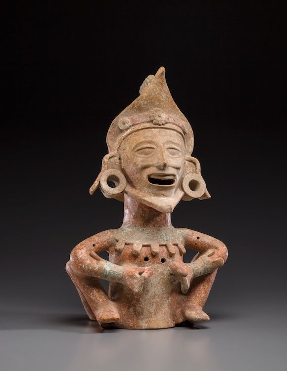 Bonhams : Aztec, Eastern Nahua, Figural Brazier, Xantil, ca. A.D. 1300-1521