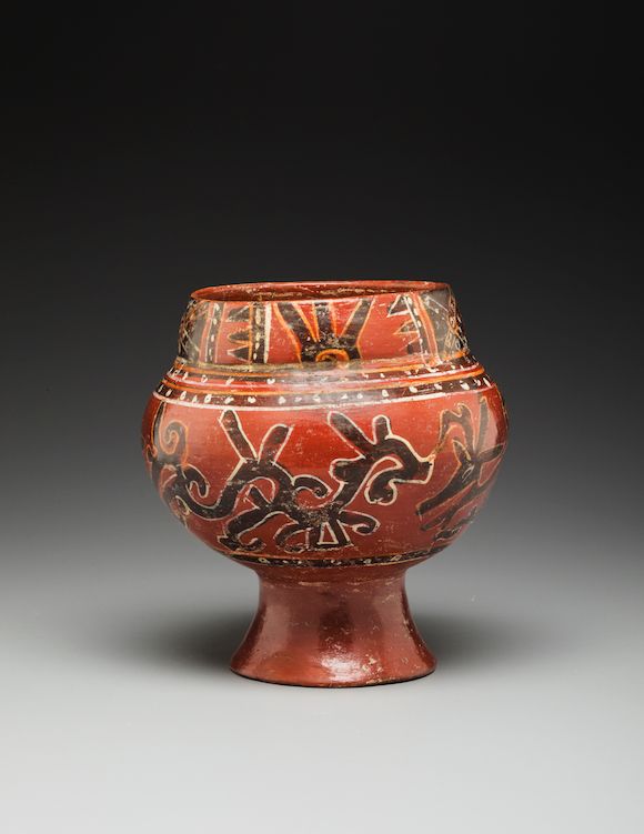 Bonhams : Aztec, Eastern Nahua, Olla on Pedestal with Rattles, ca. A.D ...