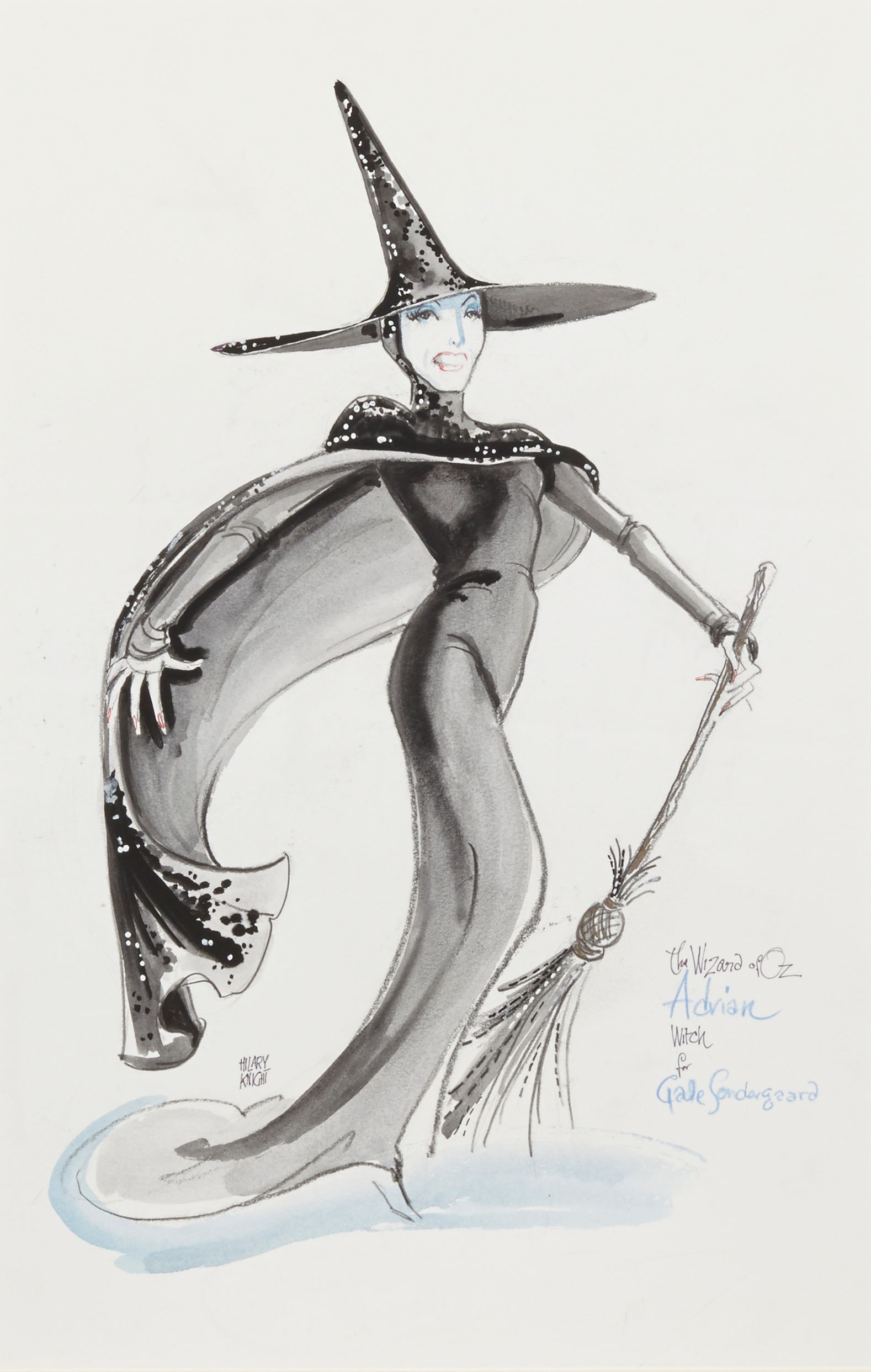 Bonhams : A Hilary Knight portrait of Gale Sondergaard as the Wicked ...