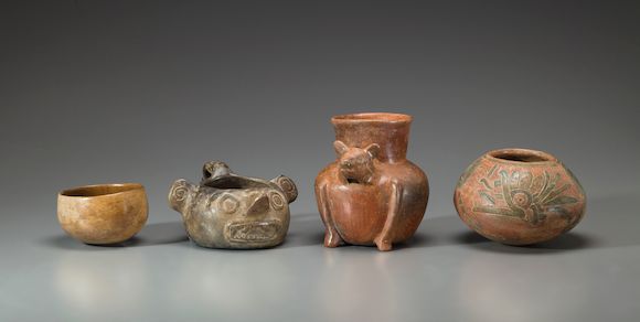 Bonhams : Four Miscellaneous Mixtec and Aztec Vessels, ca. A.D. 1100-1521