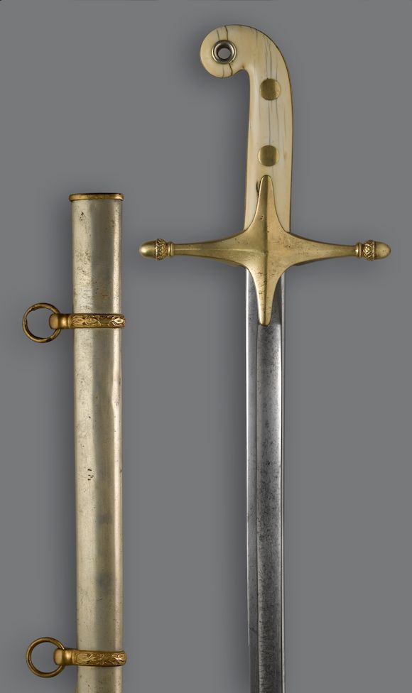 Bonhams : A U.S. Marine Corps Model 1875 mameluke hilted officer's ...