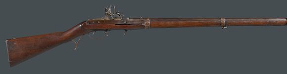 Bonhams : A U.S. Model 1819 Type 3 Hall breechloading flintlock rifle