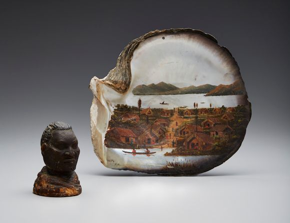 Bonhams : John Philemon Backhouse (1845-1908), Maori Village, together ...