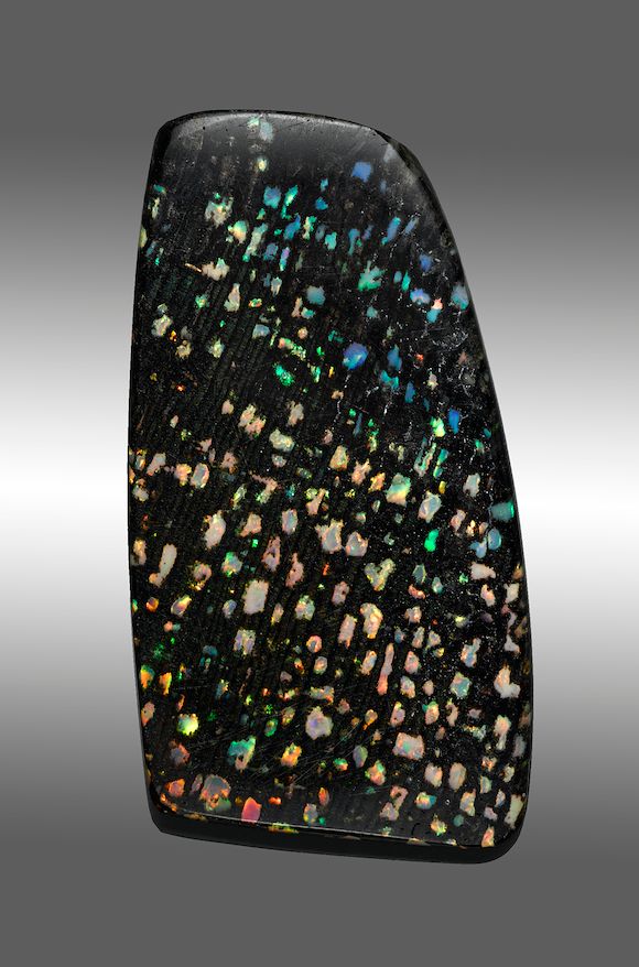 Bonhams : Rare American "Conch Pattern" Black Opal