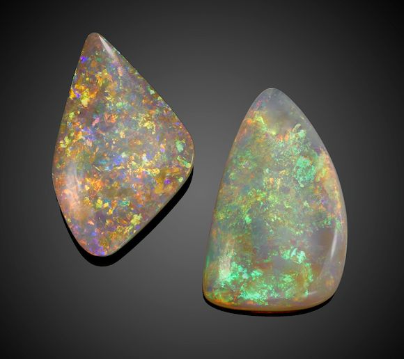 Bonhams : Two Large Crystal Opals