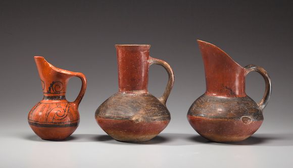 Bonhams : Three Aztec, Eastern Nahua, Coatlalpanec Style Pitchers ...