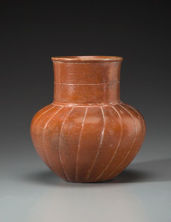 Bonhams : Gadrooned Jar, possibly Oaxaca, Pablo Aguascalientes, ca. A.D ...
