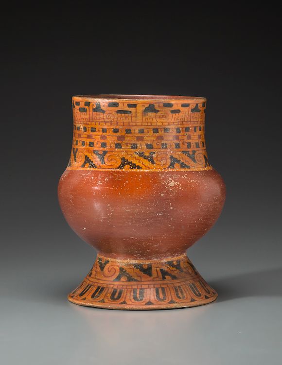 Bonhams : Aztec, Eastern Nahua, Pedestal Vessel, ca. A.D. 1470-1521