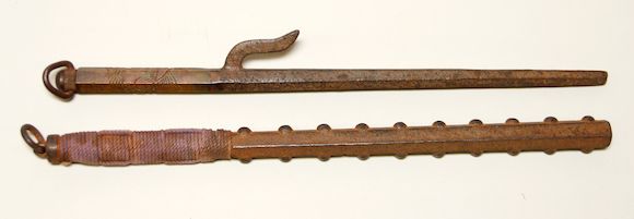 Bonhams : A lot of two Japanese parrying weapons, jitte