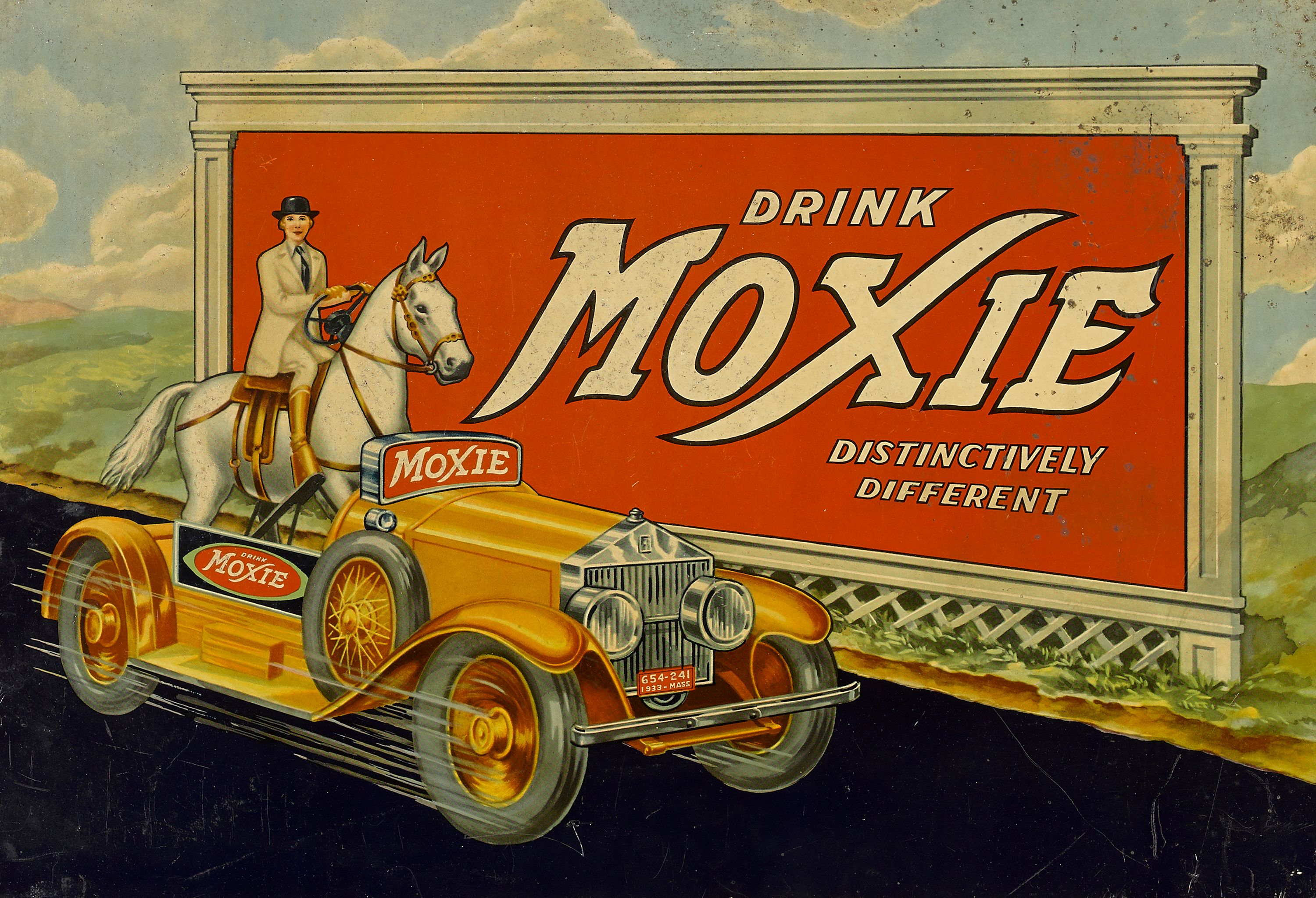 Bonhams Cars : An early original Moxie Cola advertising sign, American ...
