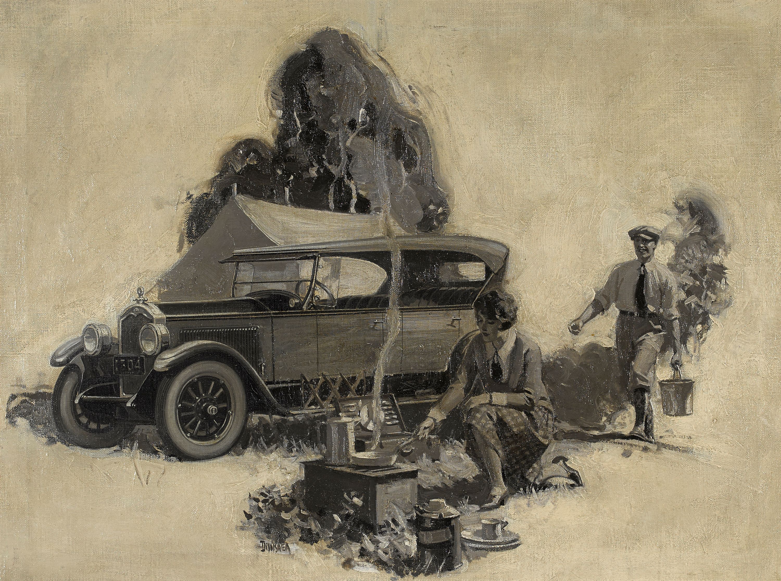 Bonhams Cars : H. Dunshea: "The Campers", 1924, Visual image 31 x 23 ...