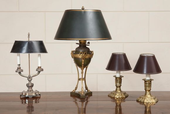 Bonhams : A group of eight table lamps