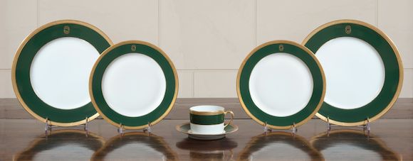 Bonhams : A Bernardaud Limoges porcelain part dinner service 20th century
