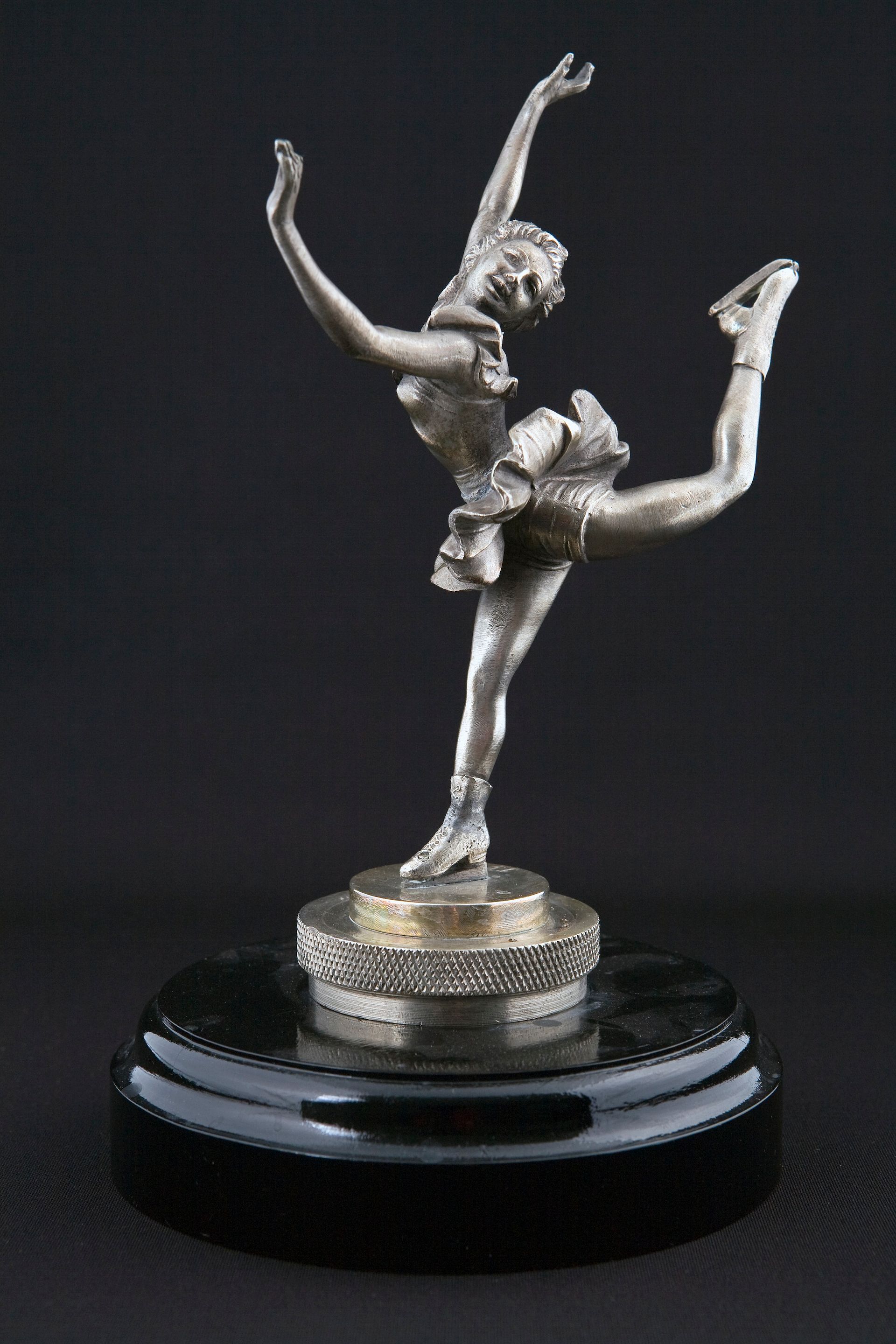 Bonhams Cars : A scarce Ice Skater mascot by J Dunach, French, 1920s ...