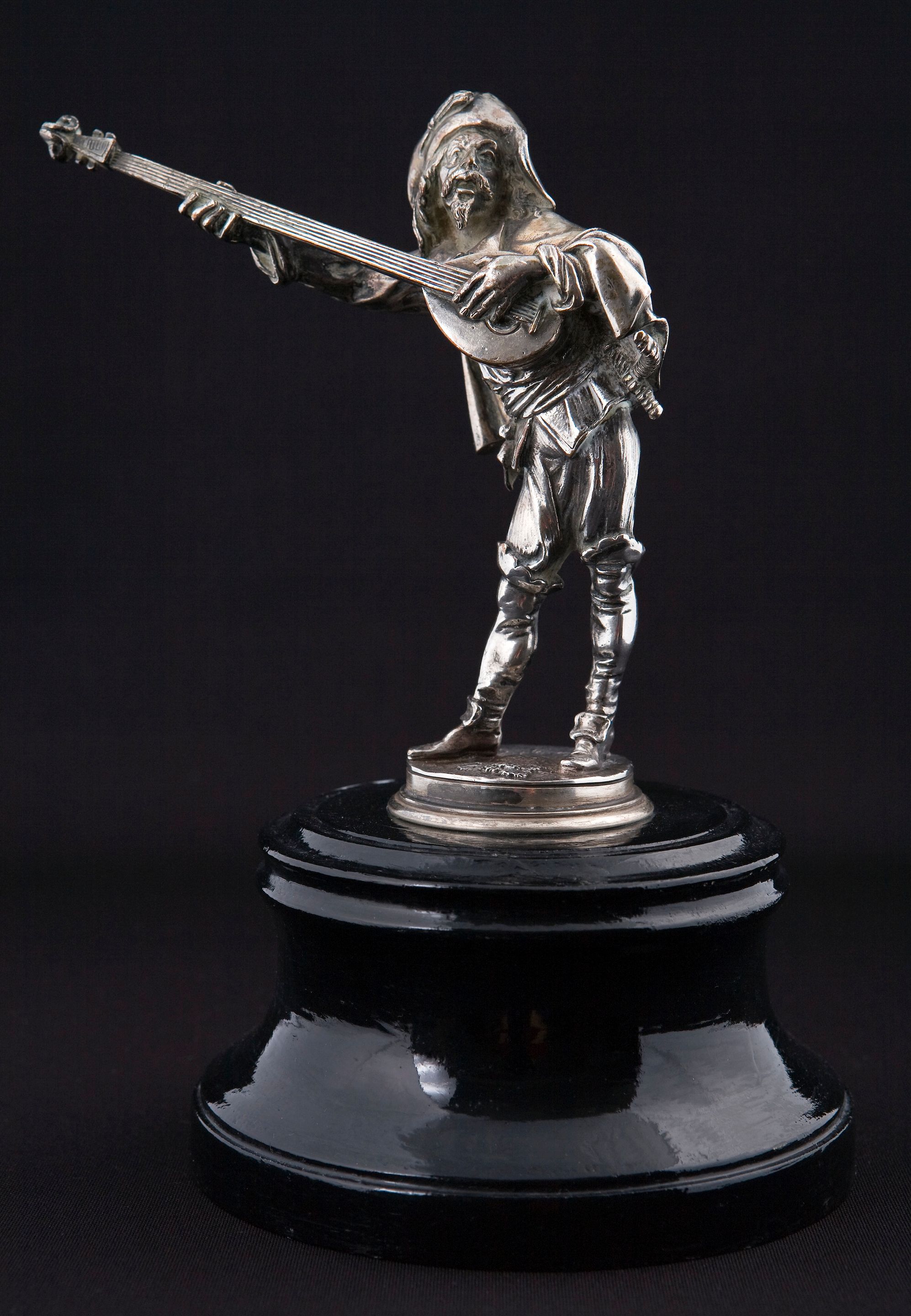 Bonhams Cars : A rare serenading mandolin player mascot by Guillemin ...