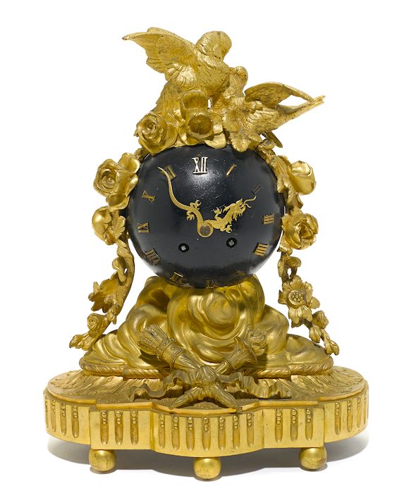 Bonhams : A Louis XVI style gilt bronze mantel clock fourth quarter ...